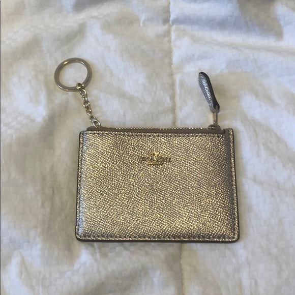 Coach | Accessories | Gold Coach Card Case | Poshmark
